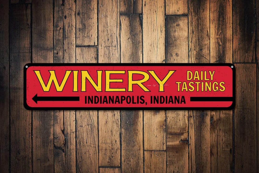 Letrero de bodega, letrero personalizado de catas de vino diarias ...