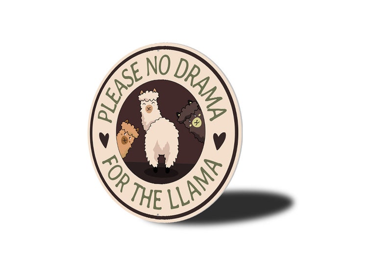 Funny Drama Llama Sign No Drama for Llama Llama Owners - Etsy