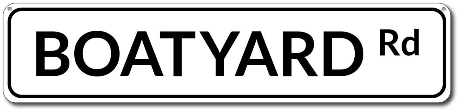 Boatyard Rd Sign Custom Beach Street Sign Ocean Lover Gift - Etsy UK