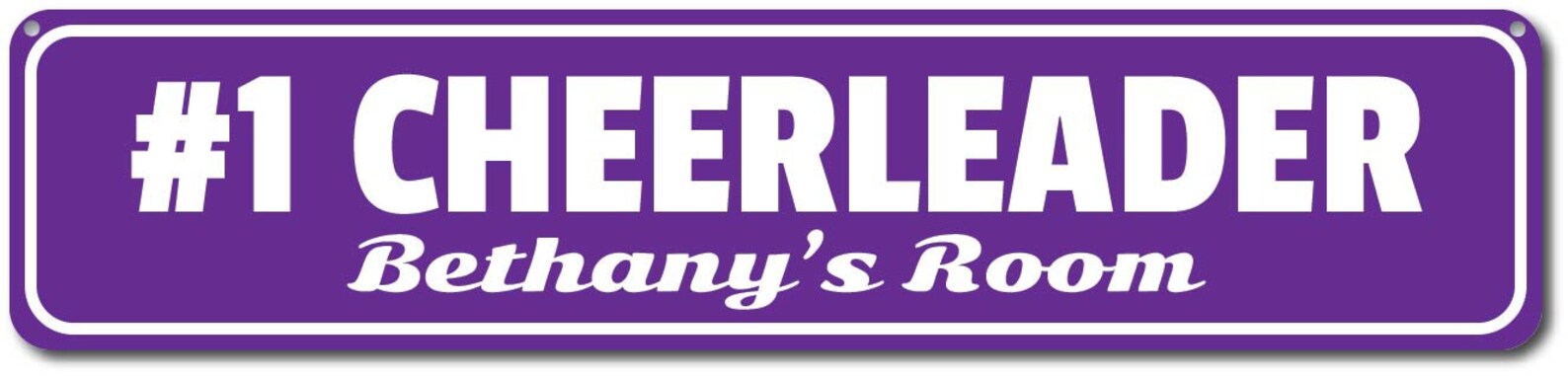 Cheerleader Sign Personalized Kid Name Room Sign Number One - Etsy