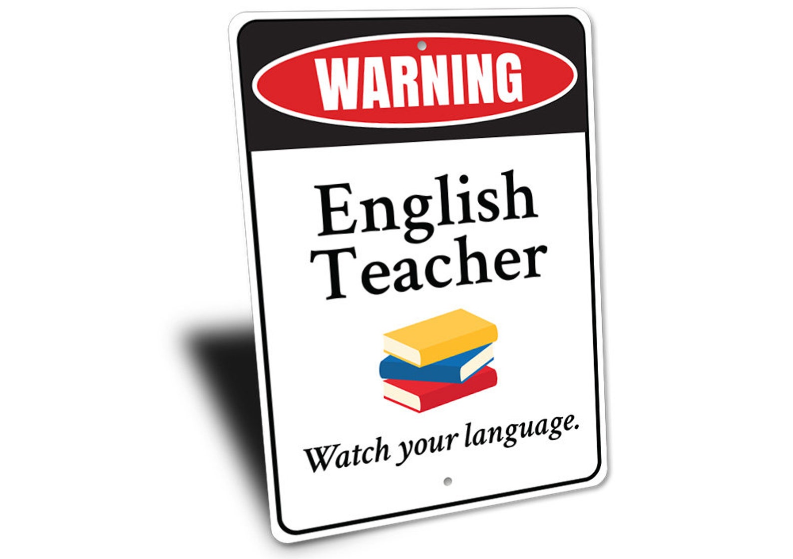 English Teacher Sign Teacher Warning Sign No Bad Language | Etsy