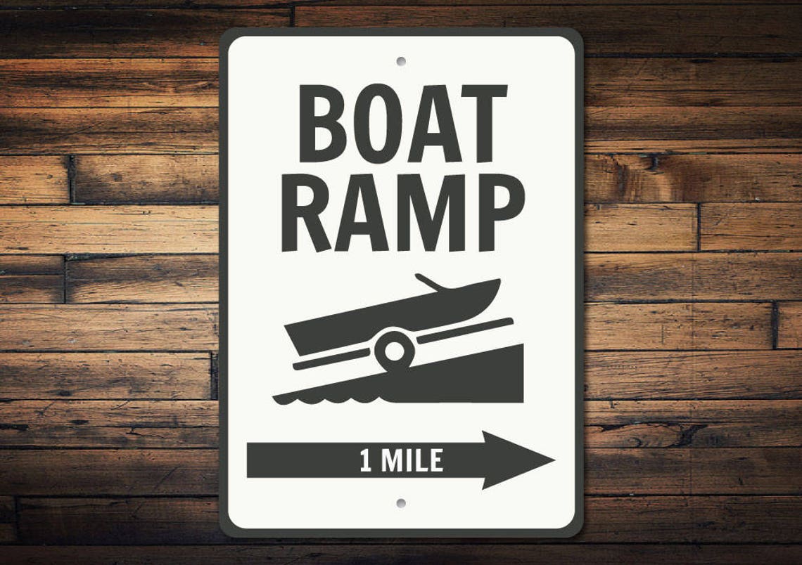 Boat Ramp Sign Boat Ramp Arrow Sign Boat Ramp Decor Boat | Etsy