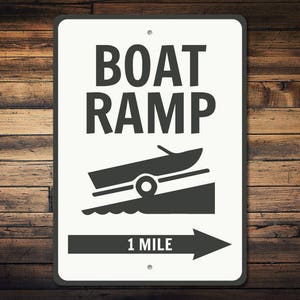 Boat Ramp Sign Boat Ramp Arrow Sign Boat Ramp Decor Boat - Etsy