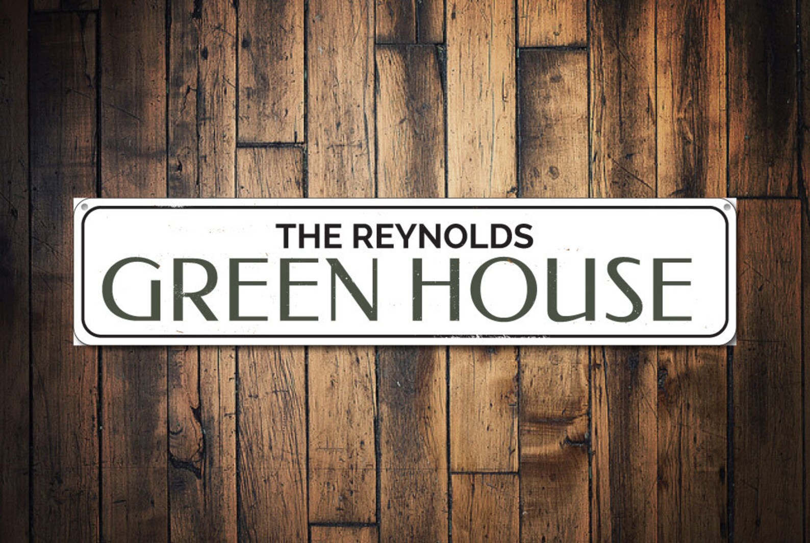 Green House Sign, Personalized Family Name Sign, Custom Garden Sign ...