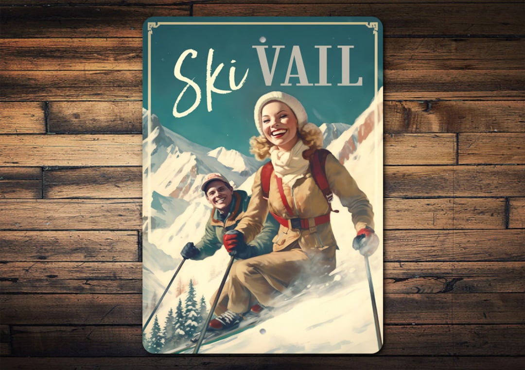 Vail Ski Sign, Skiing Wall Decor, Vail Home Decor, Custom Vail Decor ...