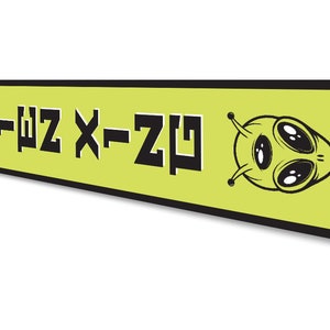 Alien Crossing Sign, Alien Home Decor, Kid Room Decor, Front Door Decor ...