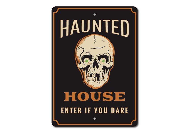 Haunted House Sign Scary Houses Sign Haunted Decor Scary | Etsy