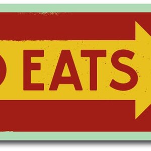 Good Eats Sign, Personalized Cook Name Kitchen Decor, Custom Arrow Food ...