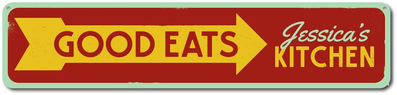 Good Eats Sign Personalized Cook Name Kitchen Decor Custom | Etsy