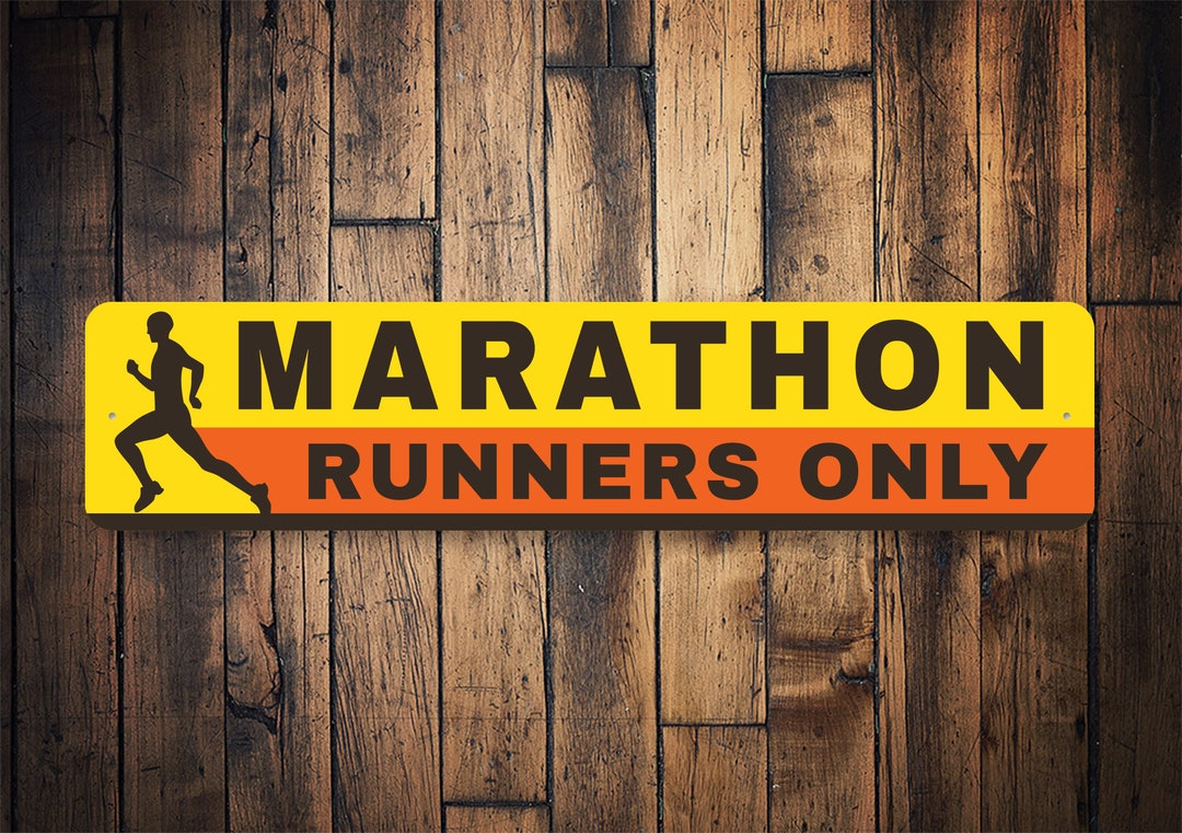 Marathon Runner Sign, Custom Marathon Gift, Marathon Gift, Sign for ...