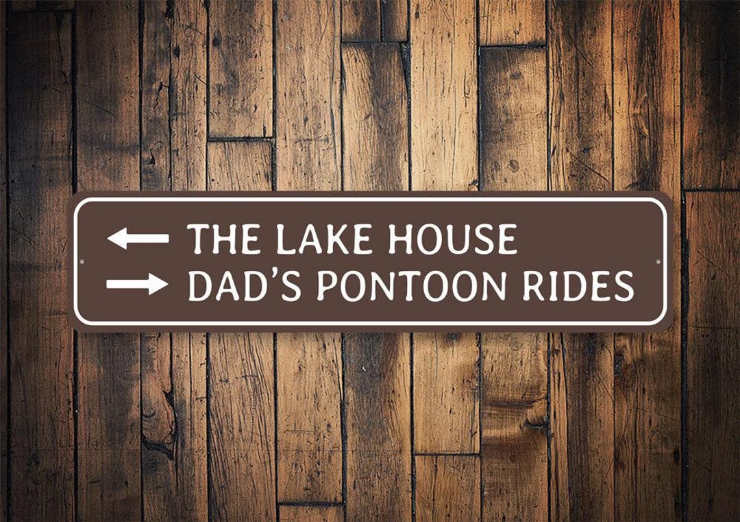 Directional Lake Signs, Dads Lake Rides, Custom Lake Directions, Lake ...