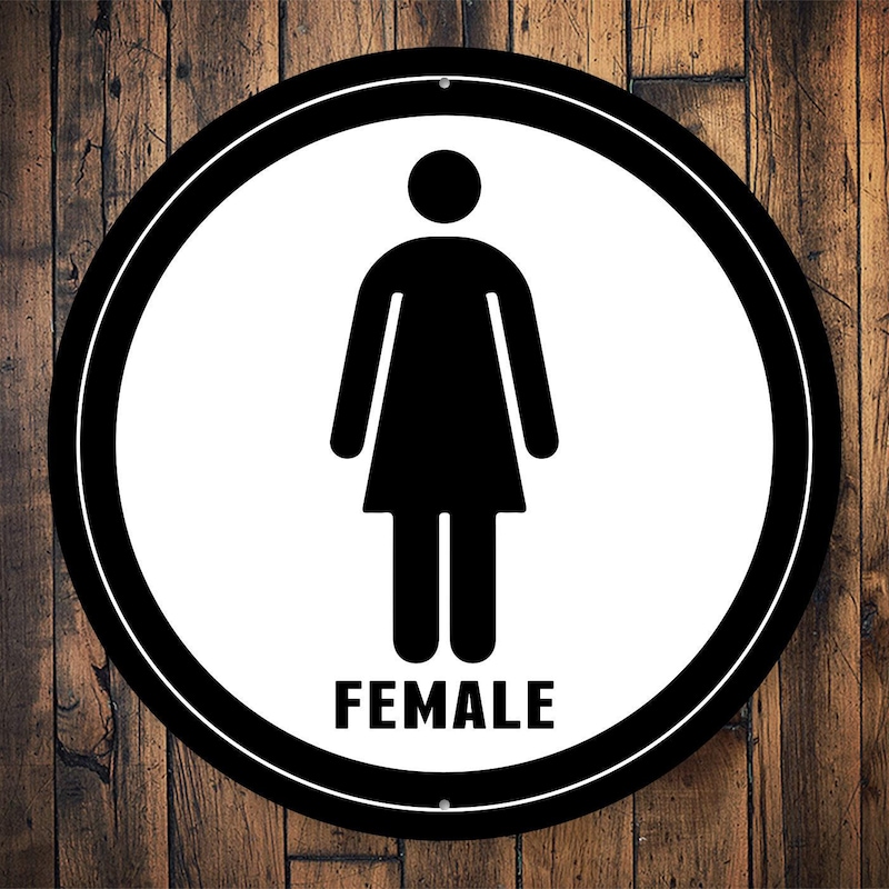 Female Bathroom Sign - Etsy
