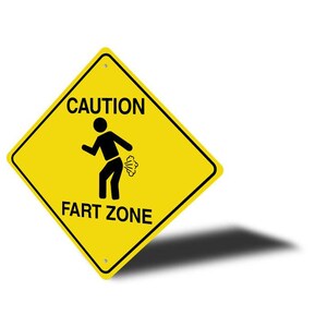 Caution Fart Zone Sign, Fart Area Sign, Fart Room, Funny Kid Room Sign ...