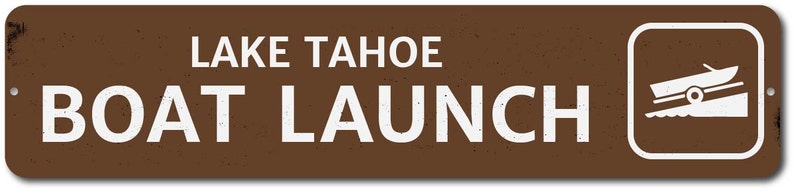 Boat Launch Lake Sign Custom Lake Location Name Boat Ramp | Etsy