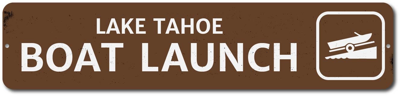 Boat Launch Lake Sign, Custom Lake Location Name Boat Ramp Boating Gift ...