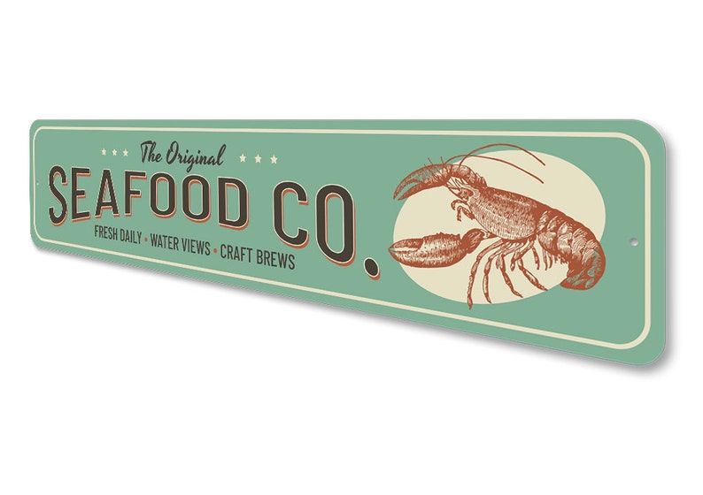 Seafood Company Sign Seafood Sign Lobster Signs Custom - Etsy