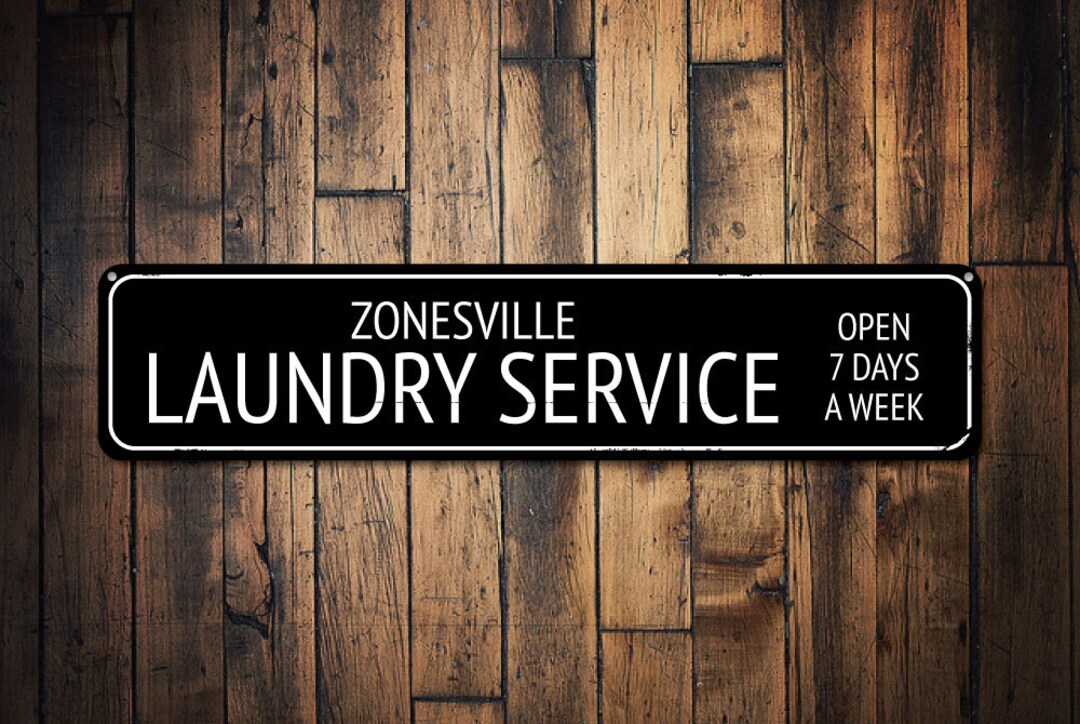 Laundry Service Sign, Personalized Open 7 Days A Week Sign, Custom Wash ...