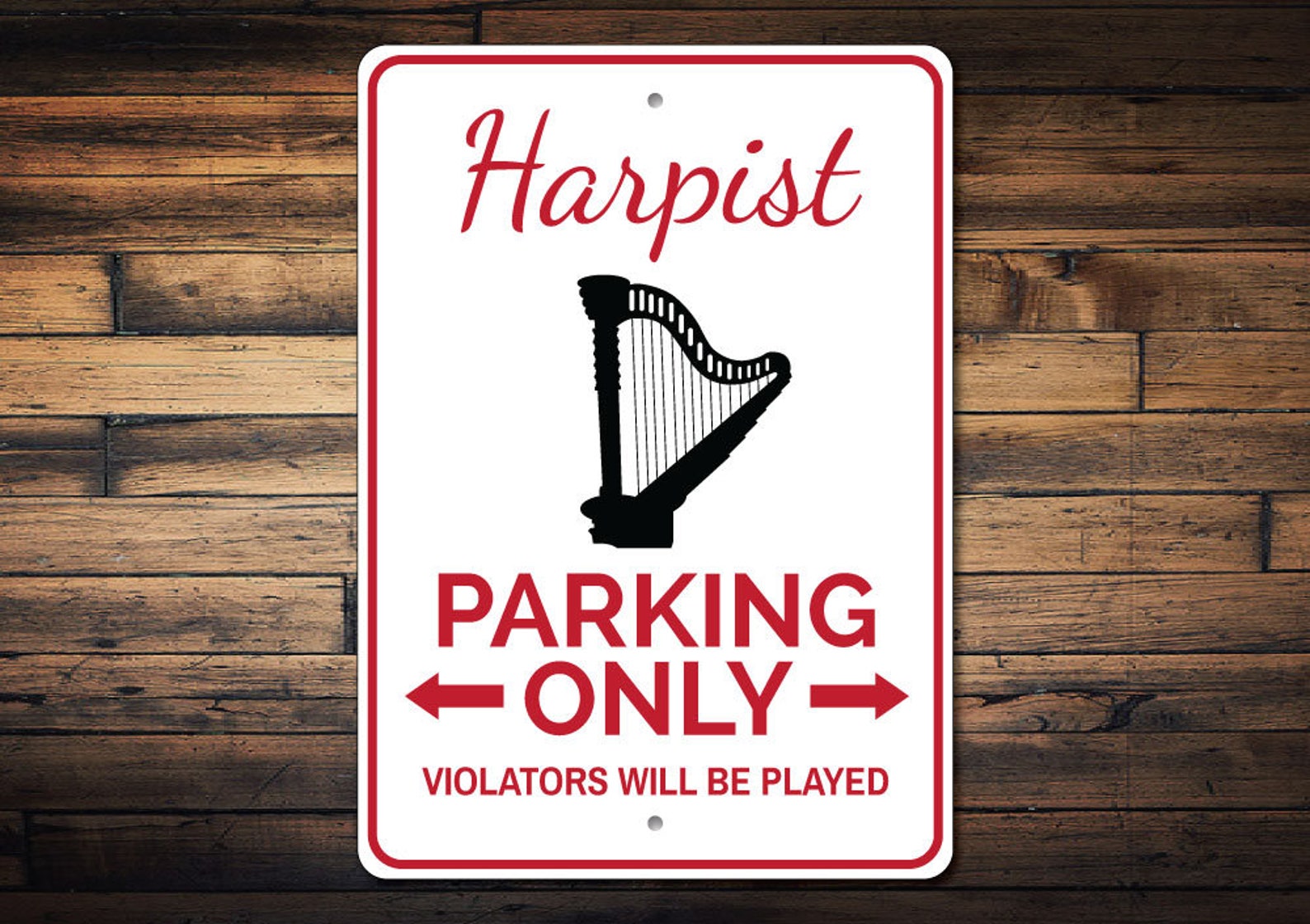 Harpist Parking Sign Harpist Gift Harpist Decor Harpist | Etsy