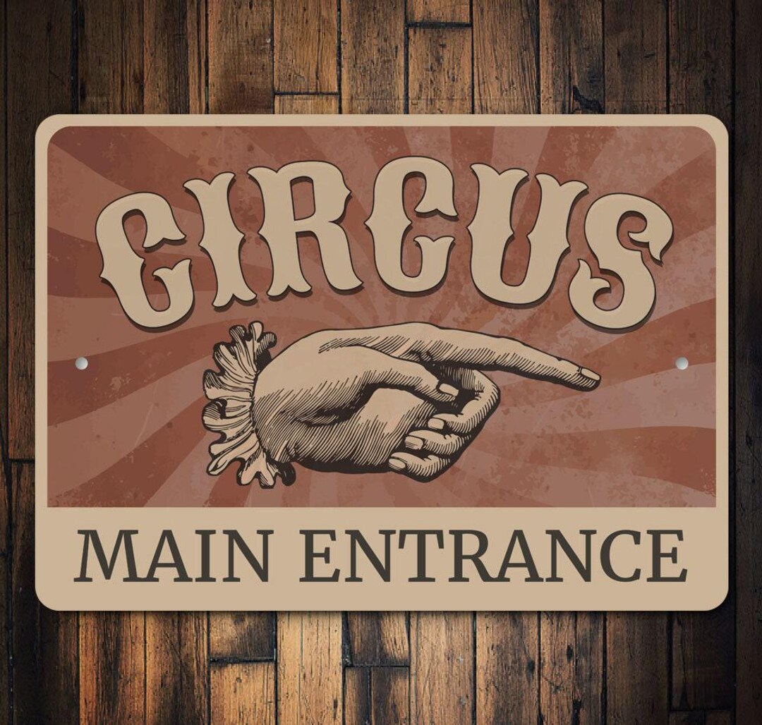 Circus Main Entry Sign, Main Entry, Circus Rooms, Vintage Circus, Sign ...