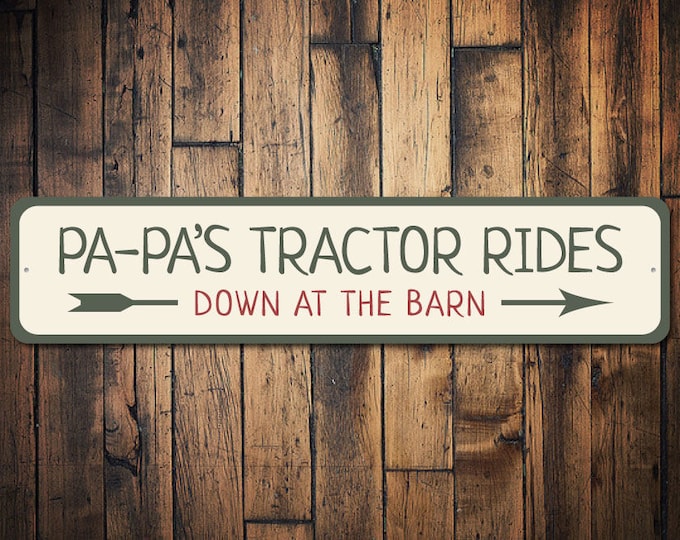 Tractor Rides Sign, Papa Gift, Papa Sign, Tractor Ride Sign, Barn ...