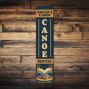 Cabin Canoe Rental Sign, Canoe Rentals, Custom Canoe Sign, Decor for ...