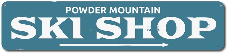Ski Shop Arrow Sign Personalized Mountain Location Name Gift - Etsy