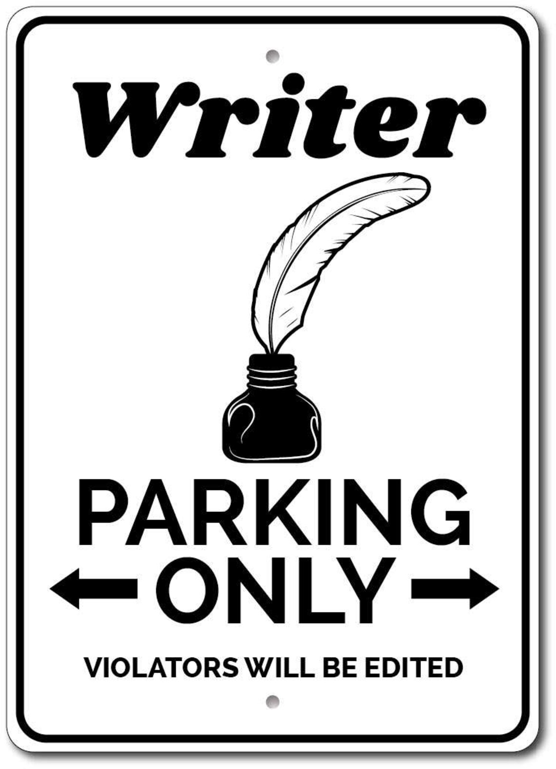 Writer Parking Sign Writer Gift Writer Sign Writer Desk | Etsy