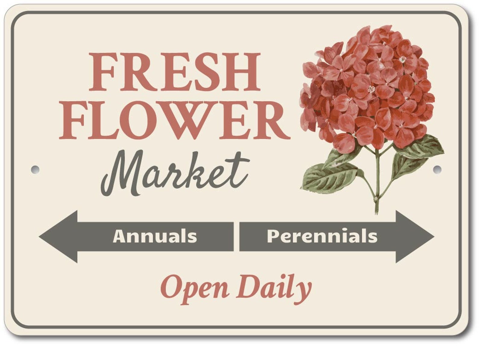Fresh Flower Market Sign Hydrangea Decor Hydrangea Sign | Etsy