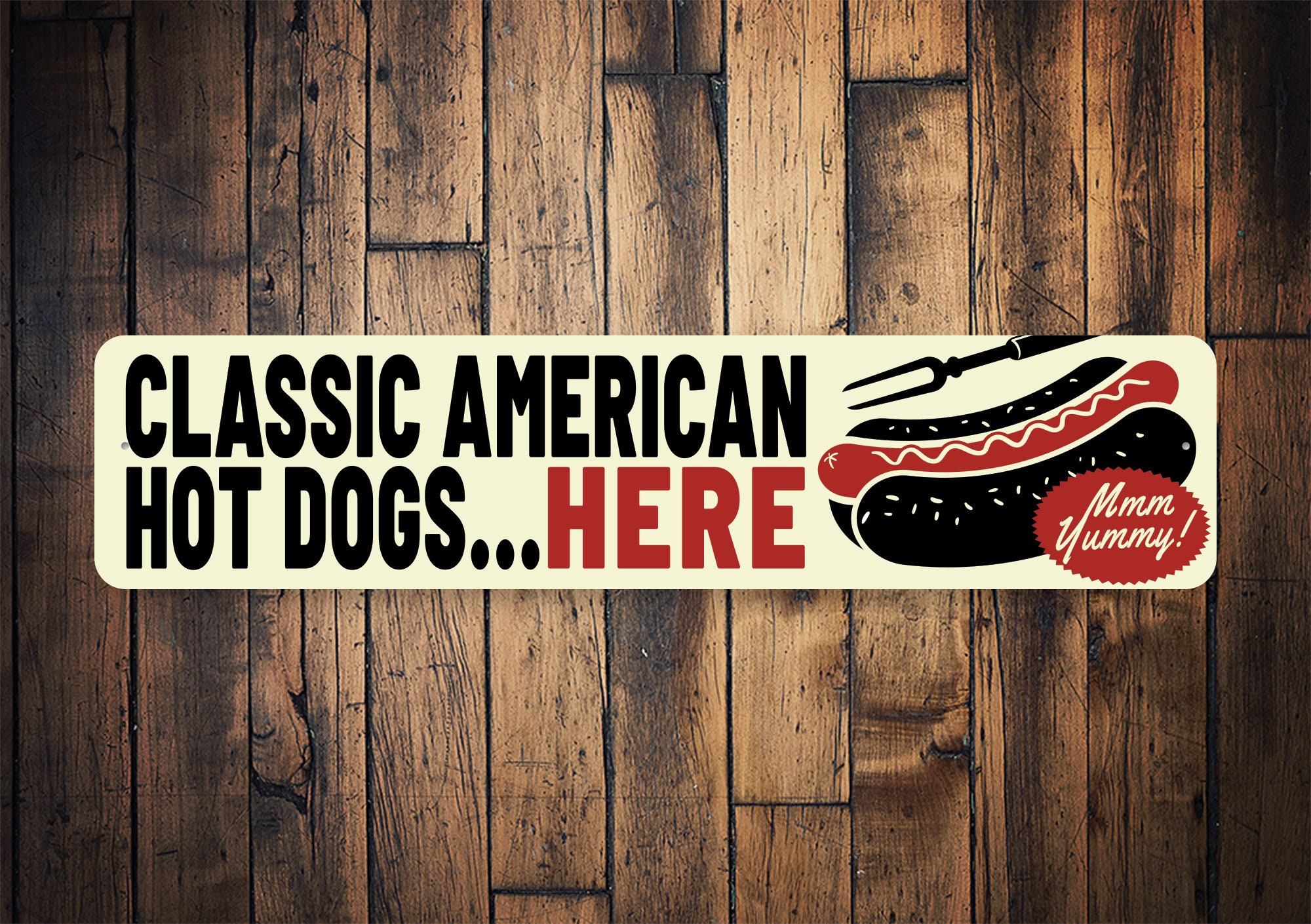 Classic Hot Dogs Sign Sign for Hot Dog Kitchen Sign Hot Dog - Etsy