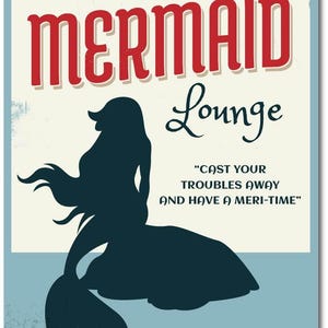 Mermaid Lounge Sign, Custom Welcome Beach House Location Name Decor ...