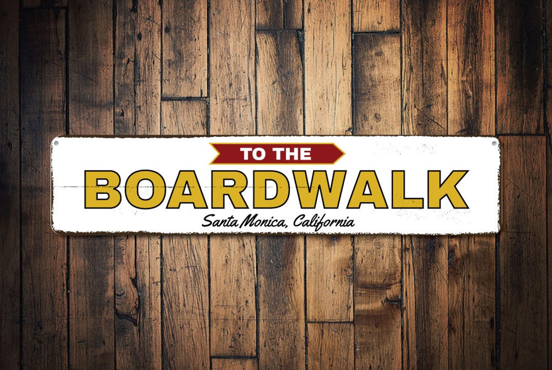Arrow to the Boardwalk Sign, Personalized City State Boardwalk Location ...