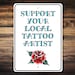 Local Tattoo Sign, Local Tattoo Artist, Tattoo Shop Sign, Tattoo Gift ...