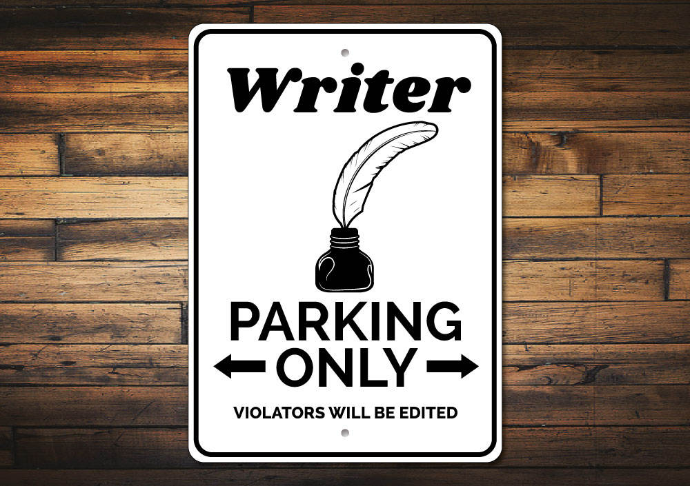 Writer Parking Sign Writer Gift Writer Sign Writer Desk | Etsy