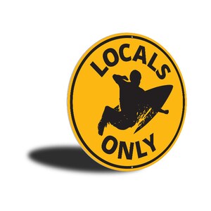 Locals Only Sign, Local Surfers Sign, Local Surfing, Surf Decor, Surf ...