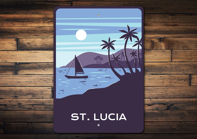 St Lucia Sign Custom Beach Sign Caribbean Island Beach - Etsy