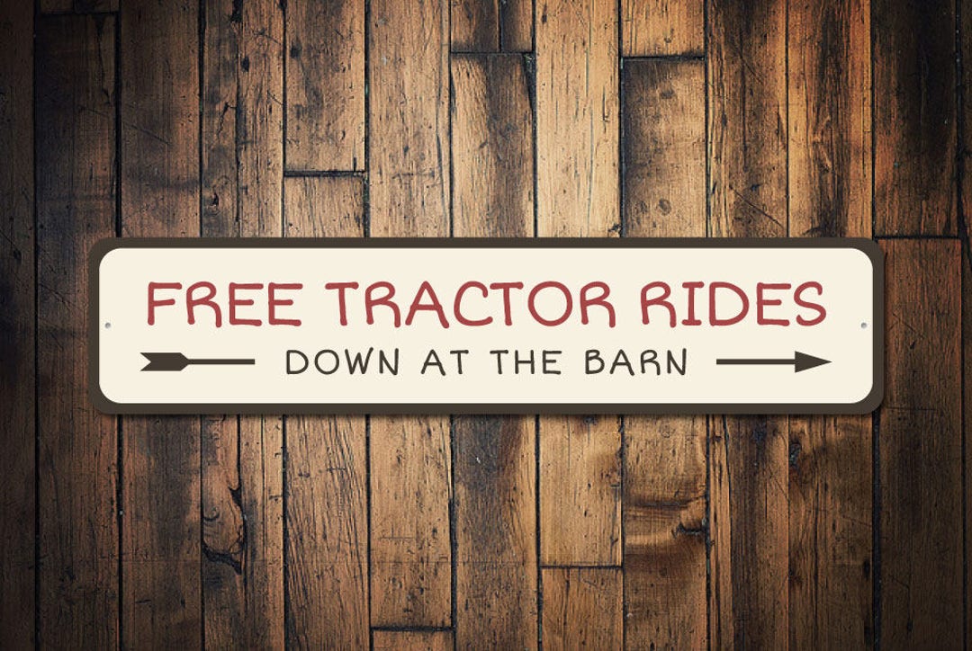 Tractor Rides Decor, Hay Rack Ride Sign, Tractor Rides Sign, Barn ...