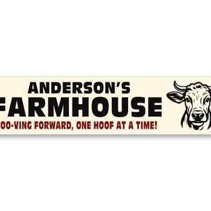 Funny Cow Farm Sign, Family Cow Lovers, Custom Cow Sign, Inspirational ...
