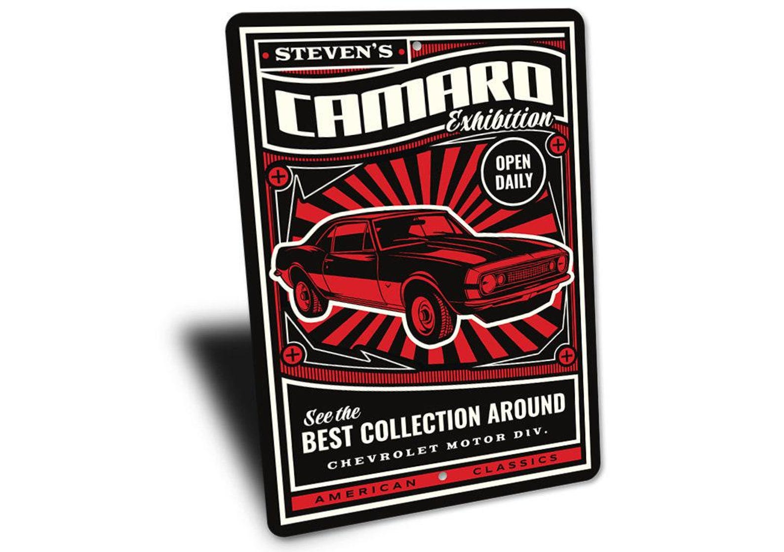 Custom Camaro Sign, Camaro Name Sign, Custom Garage , Dads Camaro ...