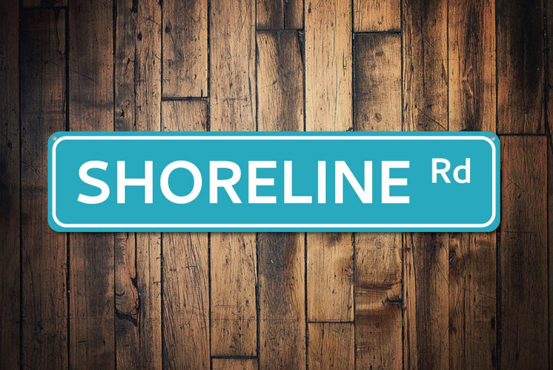 Shoreline Rd Sign, Custom Beach Street Sign, Ocean Lover Gift, Beach ...