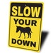 Funny Slow Down Sign, Caution Slow Down, Funny Donkey Sign, Donkey Gift ...