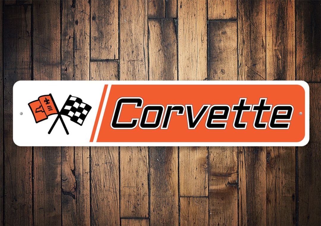 Racing Corvette Garage Signs, American Corvette Gifts, Sports Car ...