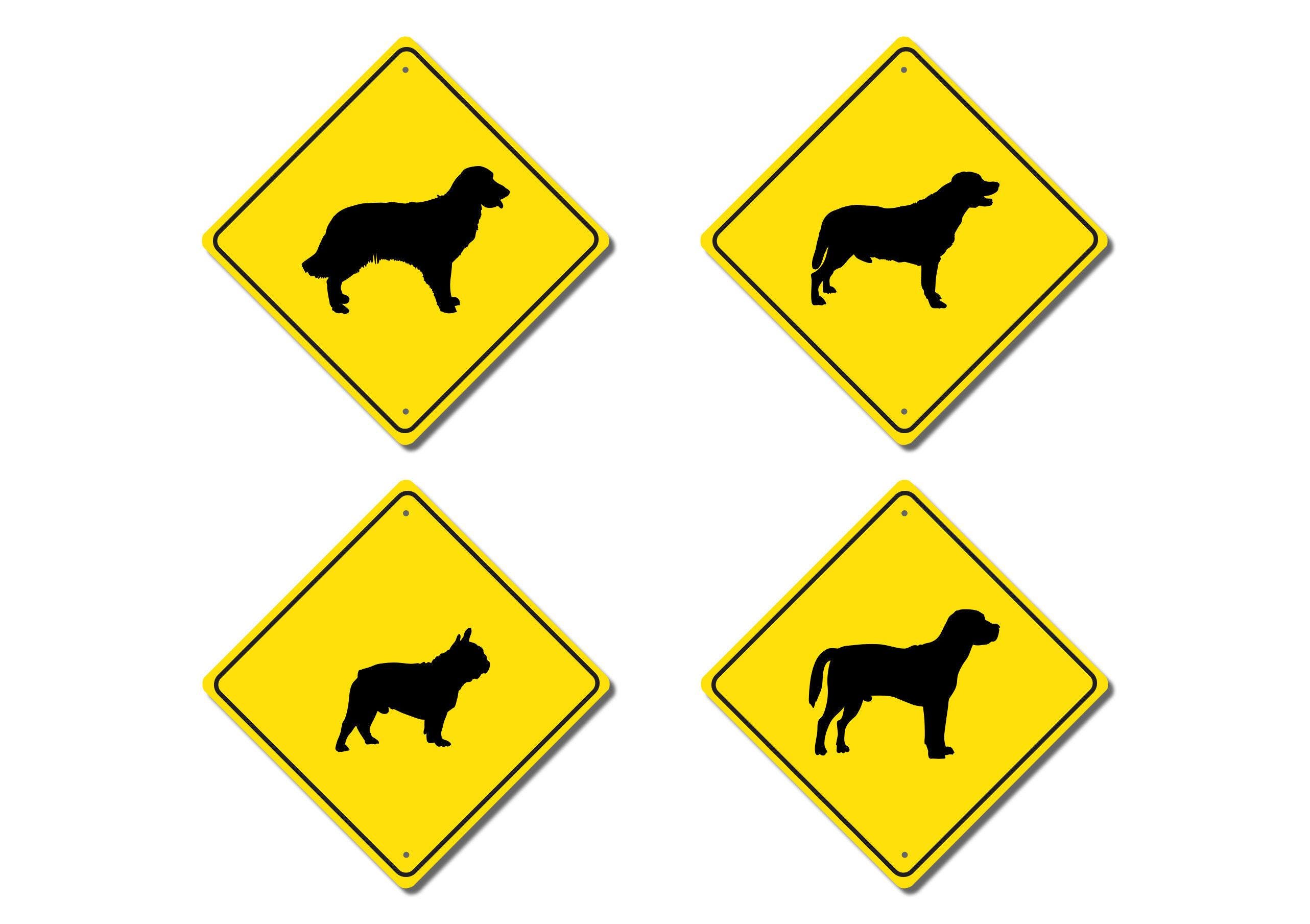 Custom Dog Crossing Sign, Personal Dog Crossing, Dog Breed Gift, Custom ...