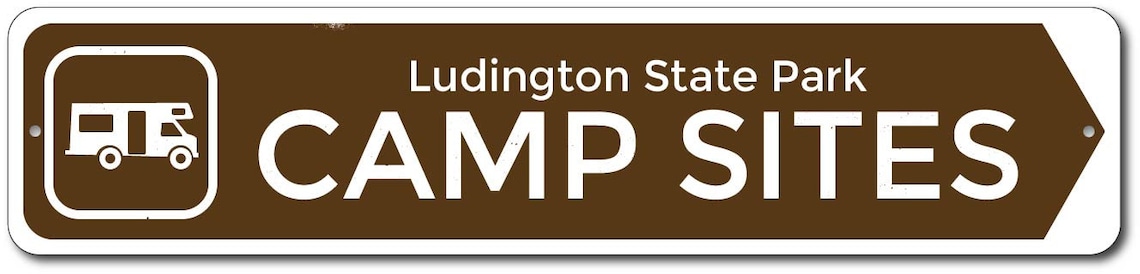 Camp Sites Camper Sign Custom Metal Arrow State Park Location | Etsy