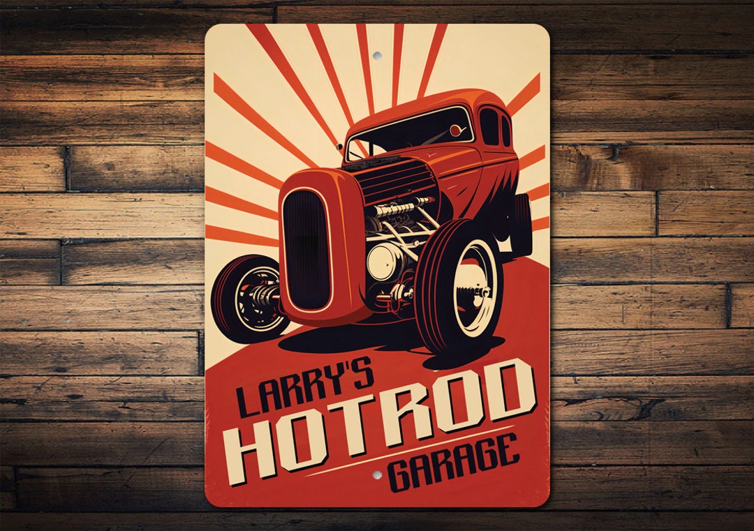 Custom Hot Rod Garage Sign, Vintage Garage Sign, Garage Decor, Unique ...