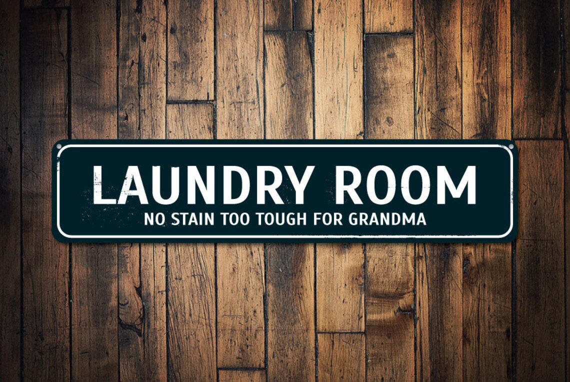 No Stain Too Tough for Grandma Sign Personalized Laundry Room | Etsy