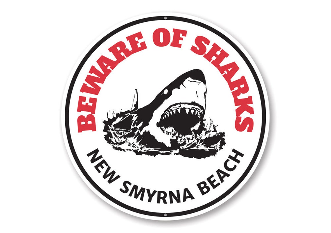 Beware of Shark Sign Shark Warning Shark Warn Sign Shark | Etsy