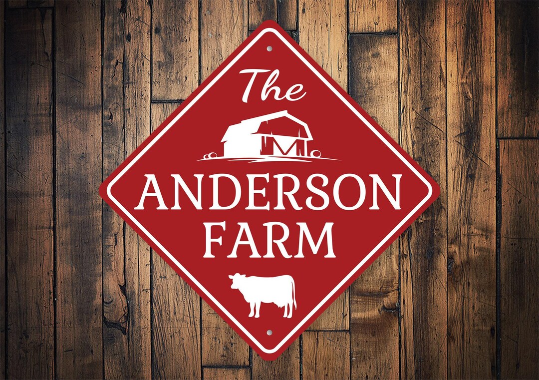 Custom Family Farm Sign, Family Farm Sign, Farmer Road Sign, Farmer ...