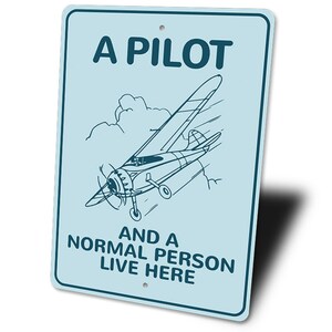 A Pilot Sign, Aviator Sign, Airplane Decor, Airplane Hangar Sign ...