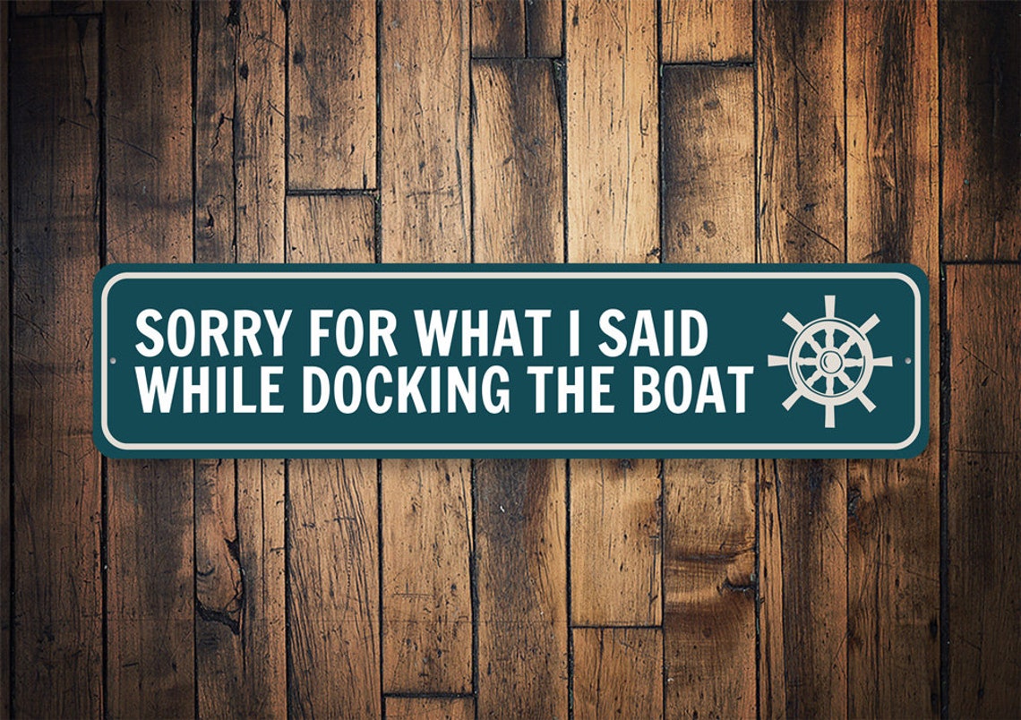 Funny Dock Sign Boat Dock Sign Dads Boat Decor Boating - Etsy