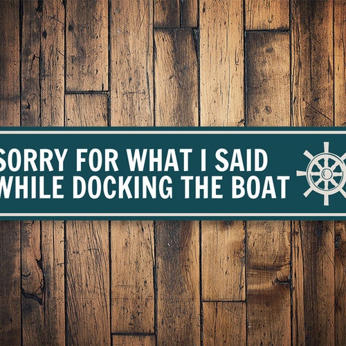 Funny Dock Sign Boat Dock Sign Dads Boat Decor Boating - Etsy